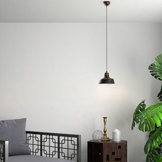 Opviq Elegant Adjustable Chandelier, Antiquation Finish, &Oslash;19 cm, Height 21-108 cm | Metal Body, E27 Socket, 90 cm Cable | Perfect for Modern Living Spaces