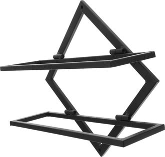 Hemobllo Baluue Wandmontiertes Weinregal mit Glashalter aus Stabilem Metall Schwarzer Wand Weinhalter f&uuml;r K&uuml;che und Esszimmer Multifunktionales Weinflaschenreg