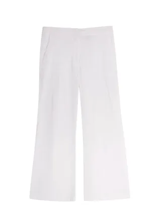 Theory White Linen Blend Cropped Trouser Size XXS