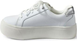 Lands End Plateau-Sneaker mit Reißverschluss, Damen, Größe:43 regular, Weiß, Leder, by Lands End
