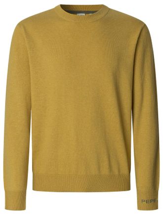 Pepe Jeans London Herren Andre Crew Neck Knitwear, Gelb (CAST Yellow), L, Gelb (Cast Yellow), L