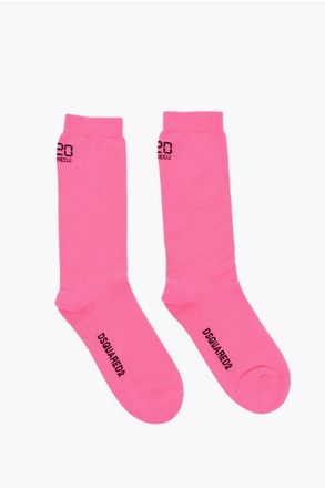 Dsquared2 Fluorescent Mid-Crew Socks with Contrasting Details size 44-45