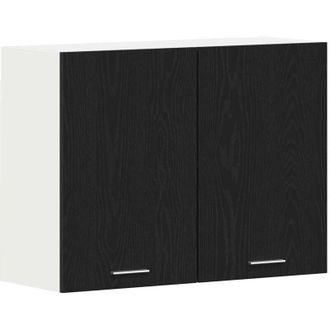 vidaXL Vidaxl - Armoire suspendue Ch&ecirc;ne noir 80 x 31 x 60 cm Bois ding&eacute;nierie