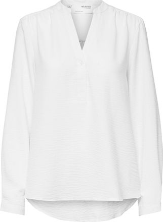 Selected Damen SLFMIVIA LS B NOOS Long Sleeve Top, Snow White, 36 (12er Pack)