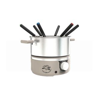 Little Balance 8964 Little Fondue Meuuuh...!, Appareil &agrave; fondue 6 personnes, Caquelon inox, Compatible induction, 1,8 litres, 650 W, Muscade
