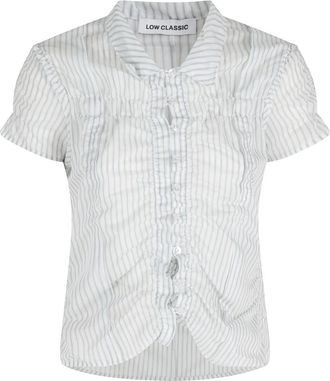 Low Classic LOW Classic, Femme, Blouses et Chemises, Blanc, Taille: 40 FR Chemise &agrave; Manches Courtes Froiss&eacute;e