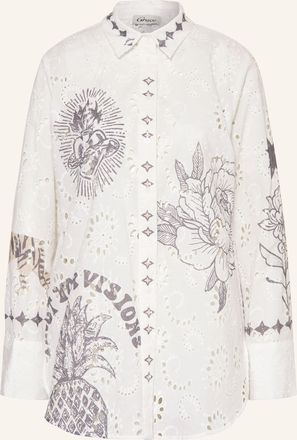 Grace Grace Hemdbluse Mit Lochstickereien weiss