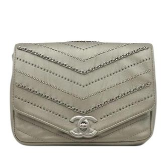 Chanel Pre-owned Vintage Quilted Flap Crossbody Bag - - Pre-owned - Damen - Grau - ONE SIZE