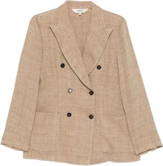 Barena Femme, Vestes, Beige, Taille: 40 FR Blazer doppiopetto revers a punta