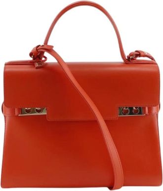 Delvaux Sac &agrave; main en cuir Pre-owned - Femme - Pre-owned - Rouge - Taille: ONE Size
