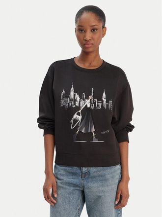 DKNY Sweatshirt P5MOQCSC Schwarz Regular Fit