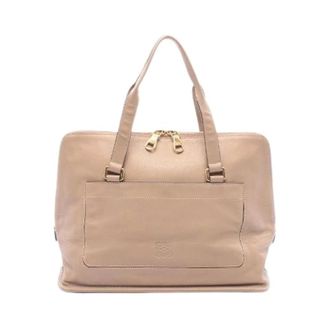 Loewe Sac &agrave; main Anagram Pre-owned en cuir - Femme - Pre-owned - Beige - Taille: ONE Size