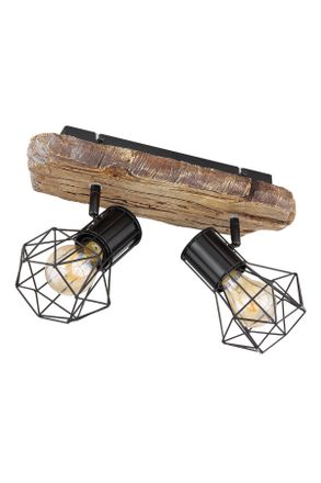 Globo Lighting Strahler, Natur, Schwarz, Metall, Kunststoff, 12x23x38.5 cm, verstellbare Spotlights, Lampen & Leuchten, Innenbeleuchtung, Spots & Strahler, Deckenspo