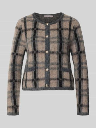 Christian Berg Strickjacke aus Woll-Mix im Allover-Look