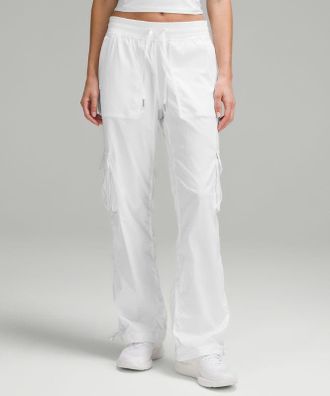 lululemon Pantalon cargo Dance Studio taille mi-haute coupe d&eacute;contract&eacute;e pour Femmes - Blanc - Taille XL
