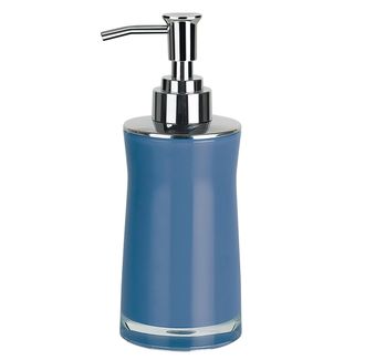 Spirella Seifenspender Sydney | mit Edelstahlpumpe | Flüssigseifen-Spender | Acryl | 200ml | Langliebig und Robust | Denim Blau