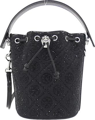 Tory Burch Femme, Sacs, Noir, Taille: ONE Size T Monogram Bucket Bag