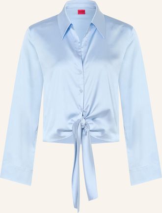 HUGO BOSS Hugo Satinbluse Errika blau