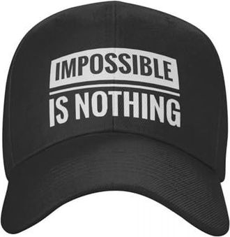 Generic Casquette de baseball personnalis&eacute;e blanche Impossible is Nothing Casquette de baseball pour homme et femme Chapeau de camionneur respirant Cadeau dex