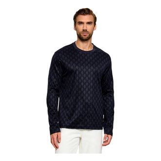 Emporio Armani Long Sleeve Tops - - Tops - Herren - Blau - 2XL