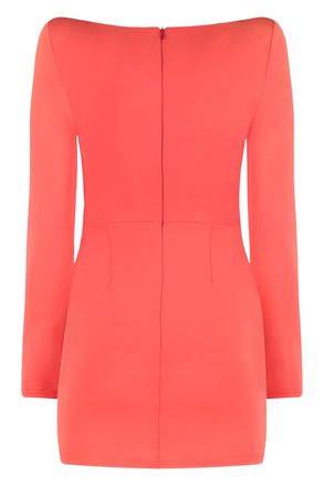 Alex Perry Womens Mini Dress Coral Technical Fabric Nylon