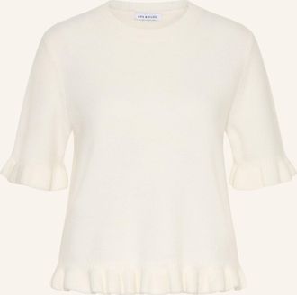 Mrs & Hugs Mrs & Hugs Strickshirt Mit R&uuml;schen beige