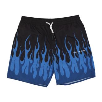 Vision Of Super Flames Badehose Schwarz/Blau - - Swimwear - Herren - Blau - L