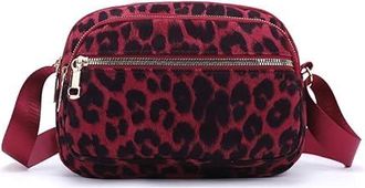 Generic Sac &agrave; bandouli&egrave;re l&eacute;opard en daim synth&eacute;tique avec sangle r&eacute;glable pour appareil photo, voyage, travail, rose, 240.00x90.00x170.00mm