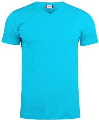 noTrash2003 T-shirt Clique Basic à manches courtes pour homme - Col en V - Manches courtes - Coupe ajustée - Bande de propreté à larrière - Avec élasthanne - 145 