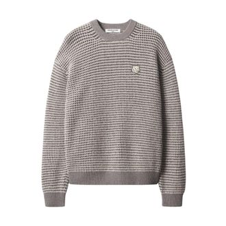 Maison Kitsun&eacute; Pull Confort Maille Nid dAbeille Renard - Homme - Pulls - Beige - Taille: M