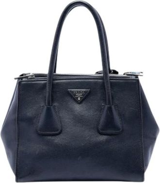 Prada Sacoche Twin Pocket Pre-owned - Femme - Pre-owned - Bleu - Taille: ONE Size