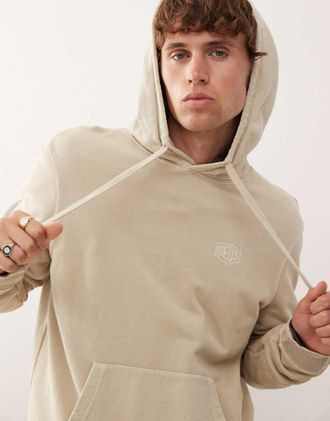 Deus Sweat à capuche teint - Beige-Neutre