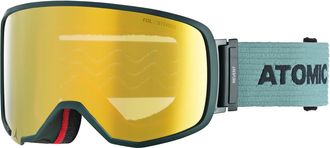 Atomic Atomic, All Mountain-Skibrille, Unisex, Für schwaches Licht, Large Fit, Live Fit-Rahmen, FDL-Doppelscheibe, Revent L FDL Stereo, Grün/Pink-Gelb Stereo