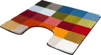 Kleine Wolke Cubetto Badteppich, Polyacryl, Mehrfarbig, 60 x 60 cm mit Ausschnitt, 8821148144