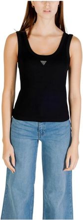 Guess Femme, Tops, Noir, Taille: 42 FR D&eacute;bardeur noir &agrave; bretelles