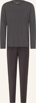 Schiesser Schlafanzug Long Life Soft grau