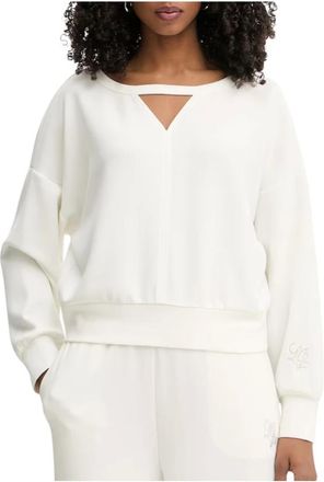 Liu Jo Femme, Sweatshirts et sweats &agrave; capuche, Blanc, Taille: 40 FR Ta6077 Js869 SweaT-shirt