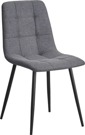 Stylife Stuhl, Grau, Schwarz, Metall, Textil, konisch, 45x86.5x55 cm, Stühle