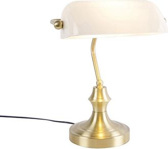 QAZQA Banker - Lampe de notaire - 1 lumière - l 265 mm - Doré - Classique/Antique - éclairage intérieur - Salon i Chambre - Qazqa
