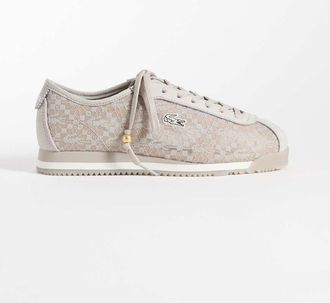Lacoste Club-Low Schn&uuml;r-Sneaker in Taupe-Braun