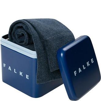 Falke Herren Socken blau Baumwolle unifarben