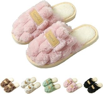 Generic Pantoufles dhiver pour femme - En peluche - En mousse &agrave; m&eacute;moire de forme - L&eacute;g&egrave;res - Chaudes et confortables - Chaussons moelleux - Pantoufles doubl&eacute;e