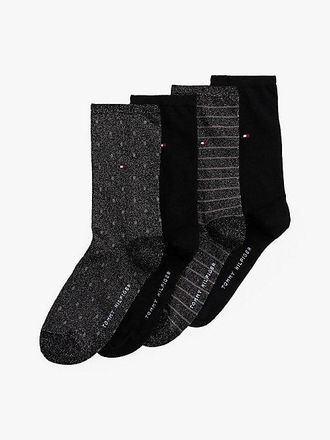 Tommy Hilfiger Lot de 4 paires de chaussettes à pois