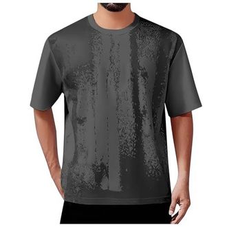 Generic T-shirt homme tendance batik europ&eacute;enne pour homme, d&eacute;contract&eacute;, d&eacute;contract&eacute;, confortable, commerce ext&eacute;rieur, sport, col rond, t-shirt &agrave; manches cour