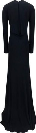 Tom Ford Padded-Shoulder Viscose Dress - Black