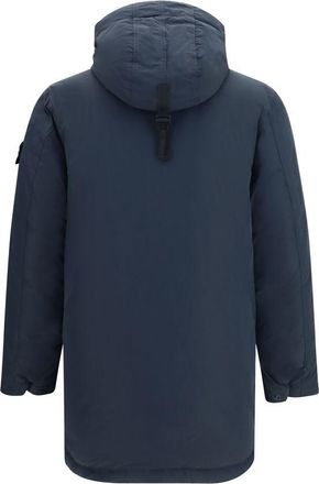 Stone Island Mens Blue Polyester Coat Clothing