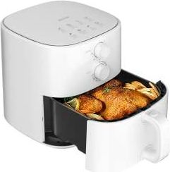 Becken Fritteuse ohne &Ouml;l, 5 l, Fritteuse, 1500 W, Temperatur einstellbar, Timer, Wei&szlig;