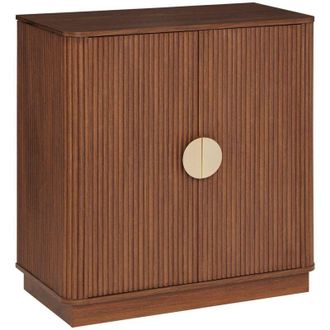 Atmosphera Atmosphera - Buffet 2 portes 1 &eacute;tag&egrave;res Wany marron 80x40cm cr&eacute;ateur dint&eacute;rieur
