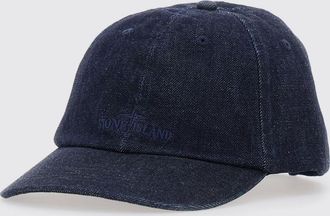 Stone Island Casquette de baseball en denim de coton avec logo brod&eacute;