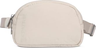 Expatri&eacute; Bauchtasche Damen Beige - Milly - Kleine G&uuml;rteltasche aus Nylon - Brusttasche im Pillow Design - Puffy Crossbody Nylontasche
